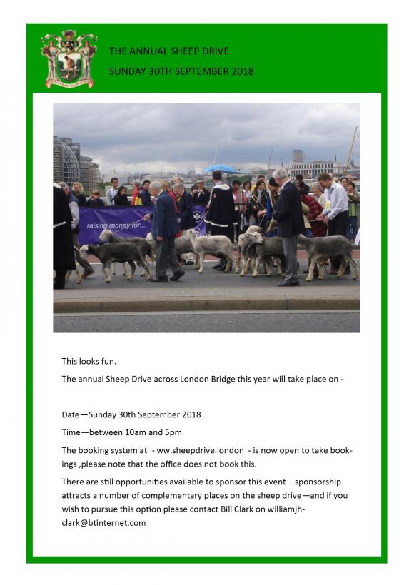 The annual Sheep Drive across London Bridge